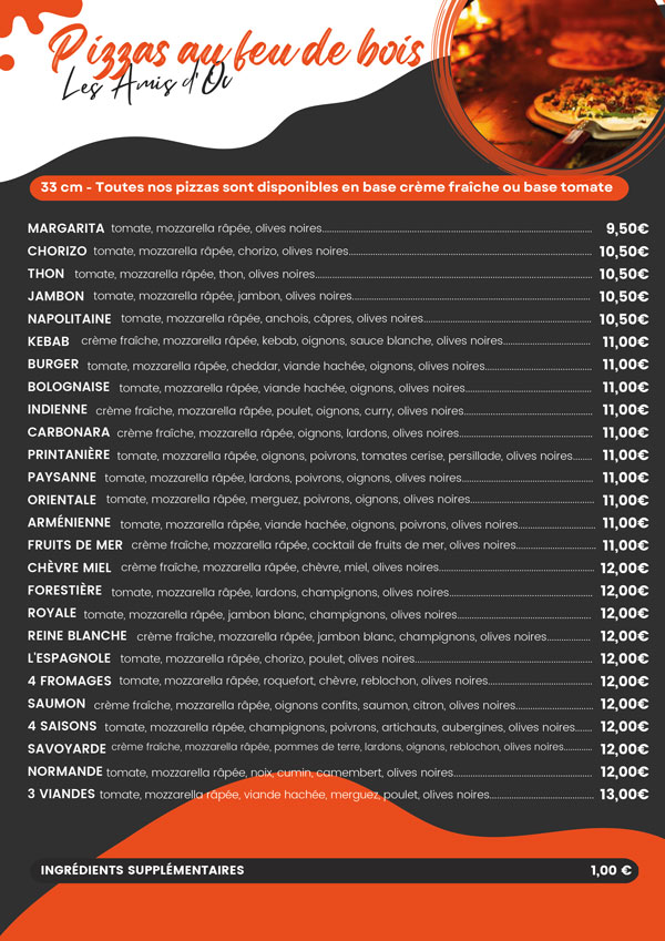 Menu - Carte - Les amis d'oc